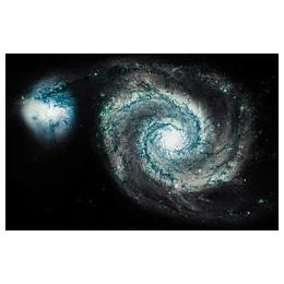 Fototapete papermoon "WELTRAUM-GALAXIE PLANET UNIVERSUM SOLAR HIMMEL WELTALL", bunt, B:3,5m L:2,6m, Vlies, Tapeten