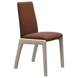 Polsterstuhl stressless "Laurel", braun (copper paloma, eiche gekalkt), B:57cm H:92cm T:59cm, Leder PALOMA: PALOMA ist ein durchgef&auml;rbtes Semianilin-M&ouml;belleder mit nat&uuml;rlicher Narbung., St&uuml;hle, Polsterstuhl, Low Back, Gr&ouml;&szlig;e M, mit abgerundeten Beinen in Eiche gekalkt