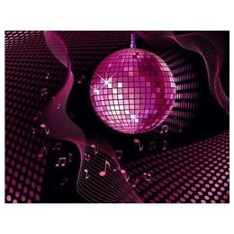 Fototapete papermoon "Disco-Ball", lila (bunt), B:4m L:2,6m, Vlies, Tapeten