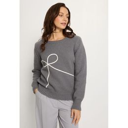Lascana Strickpullover mehrfarbig Gr. 32/34 f&uuml;r Damen. Mit Rundhals. Figurumspielend