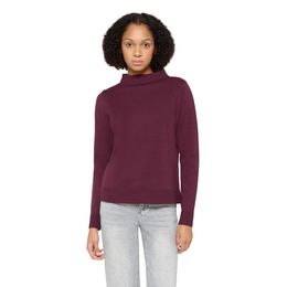 Strickpullover Betty Barclay "Damen mit Stehkragen", Damen, Gr. 40, schwarz aubergine, Strick, Obermaterial: 55% Viskose, 30% Polyester, 15% Polyamid, Basic, gerade normal, Pullover Strickpullover