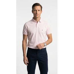 Poloshirt Tommy Hilfiger "1985 REGULAR POLO", Herren, Gr. L (52), rosa (light pink), Piqu&eacute;, Obermaterial: 97% Baumwolle, 3% Elasthan, bestickt, unifarben, hoch geschlossener Ausschnitt, Shirts, aus Piqu&eacute;