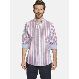 Langarmhemd Babista "Hemd MARINETTO", Herren, Gr. XXL, weit, rot (rot gestreift), Obermaterial: 100% Baumwolle CO., Hemden