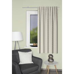 Vorhang Home Wohnideen "THERMOCHENILLE" Gr. 1, beige (natur), B:135cm H:145cm, Polyester, Gardinen, Thermochenille THERMO Uni