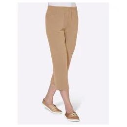 Caprihose Classic Basics, Damen, Gr. 46, Normalgr&ouml;&szlig;en, beige, 100% Baumwolle, unifarben, 3/4-L&auml;nge, Hosen Caprihose