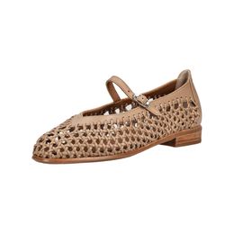 Riemchenballerina Everybody "Everybody Ballerinas Leder", Damen, Gr. 40, beige, Leder, Schuhe Riemchenballerina
