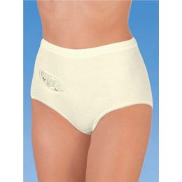 Taillenslip Nina von C., Damen, Gr. 44, 4 Stk., schwarz (schwarz, champagner), 100% Baumwolle, Unterhosen Taillenslip