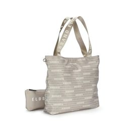 ELBSAND Shopper 'Strandtasche, Badetasche' beige Gr. f&uuml;r Damen. Mit Logoschriftzug