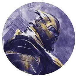 Fototapete Komar "Vlies selbstklebend - Avengers Painting Thanos - Gr&ouml;&szlig;e 125 x 125 cm", bunt (blau, gelb, wei&szlig;, schwarz), B:125m L:125m, Vlies, Tapeten, Kinderzimmer