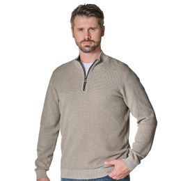 Troyer Casamoda "Casamoda Stricktroyer uni", Herren, Gr. 4XL, 663 beige, 100% Baumwolle, Pullover Troyer