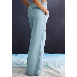 H.I.S. H.I.S Schlupfhose blau Gr. 44/46 f&uuml;r Damen. Figurumspielend. Nachhaltig.