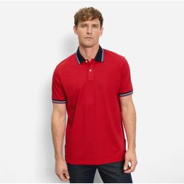 Poloshirt OLYMP "Casual", Herren, Gr. L, rot, Piqu&eacute;, Obermaterial: 100% Baumwolle, Shirts, farbliche Kontrast-Details