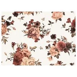 Livingwalls Fototapete LIVING WALLS "Designwalls Flower Bouquet 2", rosa (creme, rosa, wei&szlig;), B:3,5m L:2,55m, Vlies, Tapeten, Vlies, Wand, Schr&auml;ge, Decke