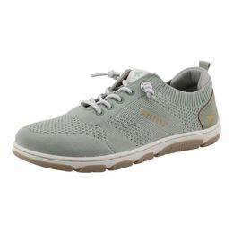 Slip-On Sneaker Mustang Shoes "Sue", Herren, Gr. 38, mint, Lederimitat, Textil, Schuhe, Freizeitschuh, Halbschuh, Slipper mit Logoschriftz&uuml;gen