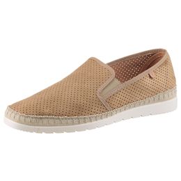 Slipper VERBENAS "Boris Hole Gallery", Herren, Gr. 46, beige, Textil, Veloursleder, Schuhe Slipper, Espadrilles, Sommerschuh, Freizeitschuh mit luftiger Perforierung
