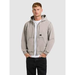 Anorak Khujo "RHIIS", Herren, Gr. L, greige, Canvas, 100% Baumwolle, regular fit h&uuml;ftlang, eingesetzt Rippstrickb&uuml;ndchen, Jacken