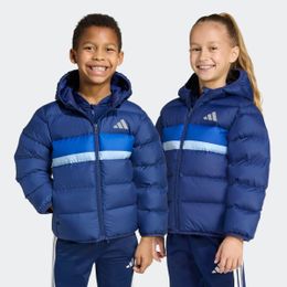 Steppjacke adidas Sportswear "Steppjacke KINDER", Jungen, Gr. 122, dunkelblau, royal blau, glow blau, Obermaterial: 100% Polyester. Wattierung: 100% Polyester, Jacken Steppjacke
