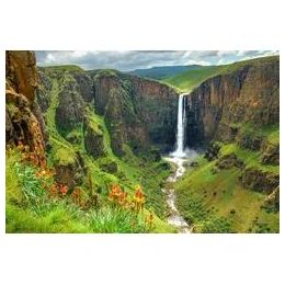 Fototapete papermoon "MALETSUNYANE-WASSERFALL LESOTHO AFRIKA FLUSS BERG", bunt, B:4,5m L:2,8m, Vlies, Tapeten
