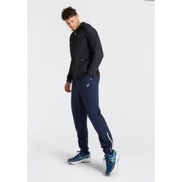 Laufhose asics "asics CORE WOVEN PANT", Herren, Gr. L, N-Gr, midnight, Obermaterial: 87% Polyester, 13% Elasthan, Hosen Laufhose