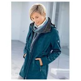 Softshelljacke Casual Looks, Damen, Gr. 40, blau (petrol, meliert), 94% Polyester, 6% Elasthan, unifarben, figurumspielend, Jacken Softshelljacke