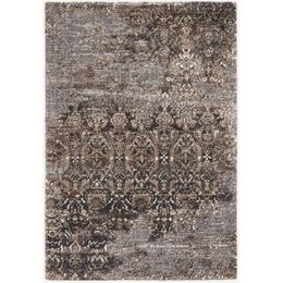 Teppich OCI DIE TEPPICHMARKE "JUWEL SILENTA" Gr. 4, braun (braun, beige), B:160cm H:20mm L:230cm, Polyester, Polypropylen, Teppiche, Teppich, Kurzflor, Wohnzimmer, Marmor Optik, Hoch Tief Effekt