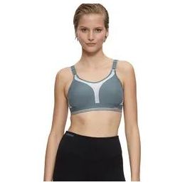 Sport-BH TRIACTION BY Triumph "Triaction Extreme Lite N EX", Damen, Gr. 85, Cup B, grau, Single Jersey, Obermaterial: 79% Polyamid, 21% Elasthan (LYCRA), Mesh, gemustert, unifarben mit Farbeinsatz, BHs Sport-BH, atmungsaktiv und extremer Halt
