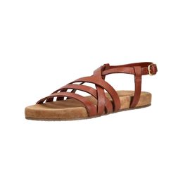 Riemchensandale Lazamani "Lazamani Sandalen Leder/Textil", Damen, Gr. 39, tan, Leder, Textil, Schuhe Riemchensandale