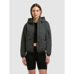Blouson Khujo "VONA", Damen, Gr. L, hazy teal gr&uuml;n, Web, 100% Nylon, Crinkleoptik, regular fit h&uuml;ftlang, eingesetzt angesetztes B&uuml;ndchen, Jacken Blouson