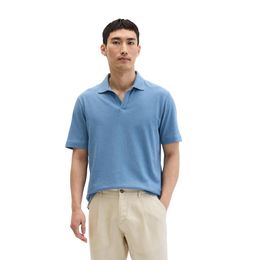 Marc O'Polo Poloshirt MARC O'POLO "aus Baumwoll-Leinen-Mix", Herren, Gr. XXL, provincial blau, Obermaterial: 80% Baumwolle, 20% Leinen, unifarben, regular fit, Shirts
