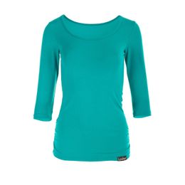 3/4-Arm-Shirt WINSHAPE "WS4", Damen, Gr. XS, gr&uuml;n (ocean gr&uuml;n), 90% Baumwolle, 10% Elasthan, Rundhals, Shirts 3/4-Arm-Shirt