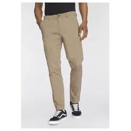 Jack & Jones Chinohose JACK & JONES "JPSTMARCO mit schmalem Bein und pflegeleichtem Stoff", Herren, Gr. 34, L&auml;nge 32, beige, Twill, Obermaterial: 98% Baumwolle, 2% Elasthan, unifarben, washed, schmal lang, Hosen Chinohose, washed, modisch, schmal, Baumwollmischung