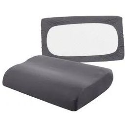 Kissenbezug bellana "Universal Jersey", grau, B:80cm L:40cm, Feinjersey, Obermaterial: 95% Baumwolle, 5% Elasthan, Kissenbez&uuml;ge, Kissenbezug, passend f&uuml;r Nackenst&uuml;tzkissen