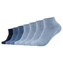 Kurzsocken Camano "ca-soft", Herren, Gr. 43-46, blau (denim, meliert), Baumwollmischung, meliert, normal, Socken, mit hohem Baumwollanteil