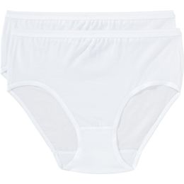 Midislip Speidel "Take-two", Damen, Gr. 40, wei&szlig;, Obermaterial: 92% Baumwolle, 8% Elasthan, unifarben, k&ouml;rpernah, Unterhosen, weich, atmungsaktiv, bequem, basic, hoch geschnitten, Baumwollmix