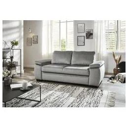 Schlafsofa DIE PLANBAR "MP-PD19021", grau (alu), B:196cm H:90cm T:100cm, 100% Polyester, Sofas, Schlafsofa, mit L&auml;ngsschl&auml;ferfunktion 140x210 cm