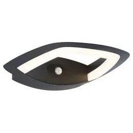 LED Au&szlig;en-Wandleuchte Paulmann "Outdoor 230V Akena PIR anthrazit", grau (anthrazit), B:24,3cm H:7cm T:25,4cm, Leuchten, PIR-Sensor, Bewegungsmelder