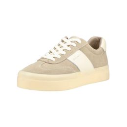 Plateausneaker Gant "Gant Sneaker Veloursleder", Damen, Gr. 37, taupe, beige, Veloursleder, Schuhe Plateausneaker