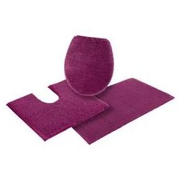 Badematte OTTO HOME "Vanessa, Badvorleger, Badezimmer Teppich" Gr. 11, lila (beere), H:10mm, Polyester, Badematten, Badematte, Badteppich, weiche Haptik, unifarben