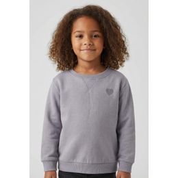 Sweatshirt name it "NMFVIMA LS SWEAT BRU NOOS", M&auml;dchen, Gr. 104, lavender gray, angeraute Sweatware, Obermaterial: 60% Baumwolle, 40% Polyester, meliert, unifarben, Basic normal, Rundhals, Rippb&uuml;ndchen, Sweatshirts Sweatshirt