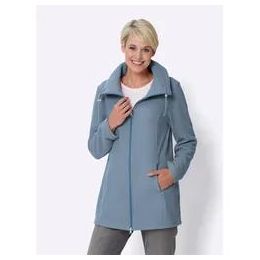 Fleecejacke Classic Basics, Damen, Gr. 52, blau (hellblau), 100% Polyester, unifarben, Jacken Fleecejacke