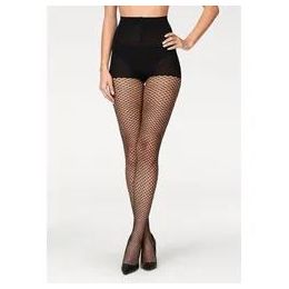Netzstrumpfhose GLAMORY "Mesh", Damen, Gr. 44/46, schwarz, Obermaterial: 80% Polyamid, 20% Elasthan, Netz, uni, elastisch, Strumpfhosen, Fischnetz-Optik, bis Gr. 62, weiche Microfaser