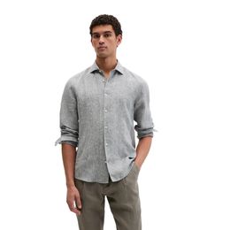Marc O'Polo Langarmhemd MARC O'POLO "aus feinem Leinen-Chambray", Herren, Gr. XXL, Normalgr&ouml;&szlig;en, medium blau, Obermaterial: 100% Leinen, unifarben, figurbetont normal, Doppelmanschette, Hemden