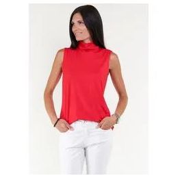 Tanktop Seidel Moden, Damen, Gr. 46, rot, Jersey, Obermaterial: 95% Viskose, 5% Elasthan, unifarben, figurumspielend h&uuml;ftbedeckend, Rundhals, Tops Tanktop, MADE IN GERMANY