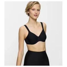 B&uuml;gel-BH Triumph "Modern Soft+Cotton W", Damen, Gr. 85, Cup B, schwarz, Microtouch, Obermaterial: 39% Polyamid, 38% Baumwolle, 23% Elasthan, unifarben, BHs B&uuml;gel-BH, mit dezenten Glanz-Streifenmuster und breiten Tr&auml;gern