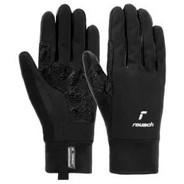 Skihandschuhe Reusch "Arien STORMBLOXX", Damen, Gr. 9, silber (schwarz, silberfarben), 90% Polyester, 10% Polyurethan, mehrfarbig, Handschuhe, mit optimalen Grip