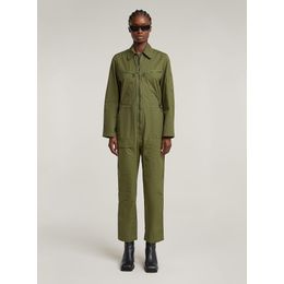 G-Star Raw Jumpsuit G-STAR "Multi Zip Winter Jumpsuit", Damen, Gr. L, Normalgr&ouml;&szlig;en, shadow olive, Obermaterial: 100% Baumwolle, Overalls Jumpsuit