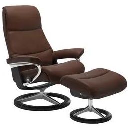 Relaxsessel stressless "View", braun (malt braun batick), B:78cm H:108cm T:78cm, Leder BATICK: BATICK ist ein leicht korrigiertes, durchgef&auml;rbtes und genarbtes M&ouml;belleder, bei dem die meisten Unebenheiten und Spuren in der Regel entfernt wurden.;Leder PALOMA: PALOMA ist ein durchgef&auml;rbtes Semianilin-M&ouml;belleder mit nat&uuml;rlicher Narbung.;ROHLEDER Stoff Q2 FARON: Ein fester zuverl&auml;ssiger Boucl&eacute; mit ei