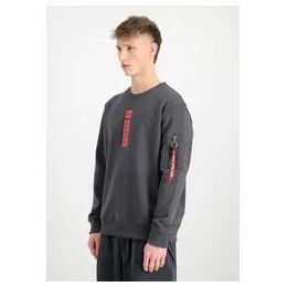 Sweater Alpha Industries "Alpha PP Sweatshirt", Herren, Gr. M, grau (vintage grau), Obermaterial: 80% Baumwolle, 20% Polyester, regular fit, Sweatshirts Sweater
