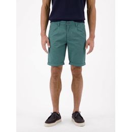 Chinoshorts Lerros "Kurze Chino aus leichtem Baumwollmix", Herren, Gr. 30, soft teal, 74% Baumwolle, 24% Polyester, 2% Elasthan, Hosen Chinoshorts