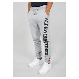 Jogginghose Alpha Industries "Big Letters Jogger", Herren, Gr. 3XL, Normalgr&ouml;&szlig;en, grau (grau heather), Obermaterial: 80% Baumwolle, 20% Polyester, Hosen Jogginghose